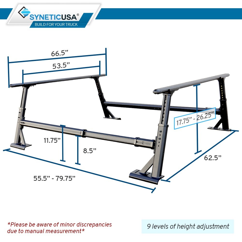 MR Retractable Hard Tonneau Cover +Rack Fit 2010-2025 F-150 6.5ft Long ...