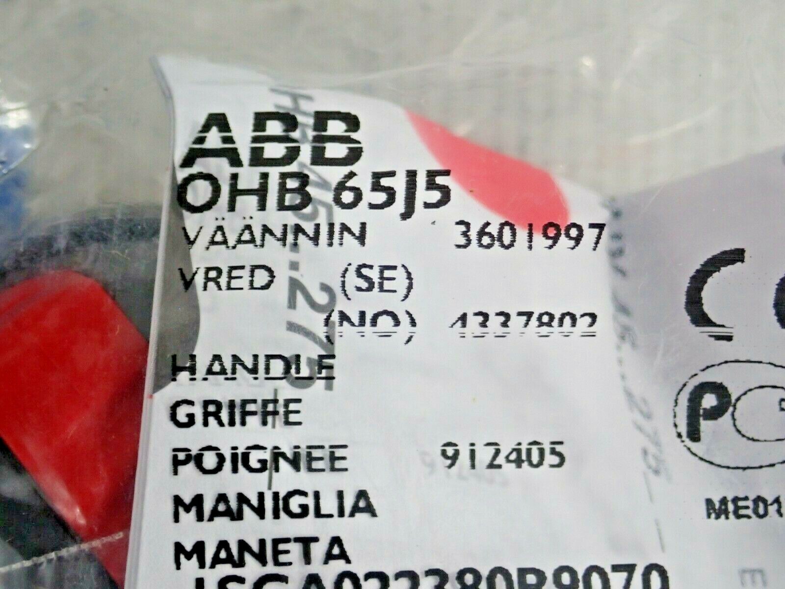 ABB OHB65J5 PADLOCKABLE RED BLACK HANDLE OFF- ON | eBay