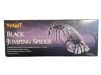 Spirit Halloween Black Jumping Spider Prop w Original Box | eBay