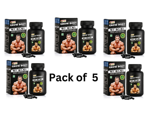 Pack of 5 BODY GROW Fast Weight Gain Muscle Gainer WEGHT GAIN FREE ...