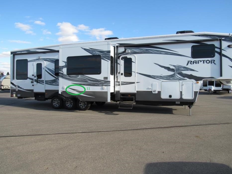 KEYSTONE RAPTOR VELOCITY 2012 RV SIDE BOTTOM STRIPE DECALS #11 40X11 ...