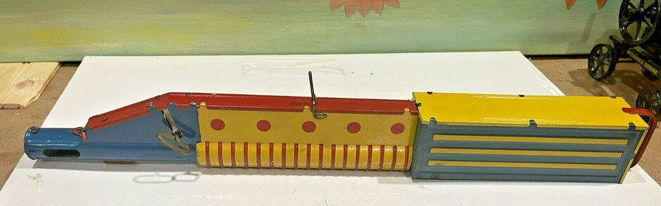 2764 - Vintage Wind-Up Tin Louis Marx Machine Gun Tin Toy , USA~ Works ...