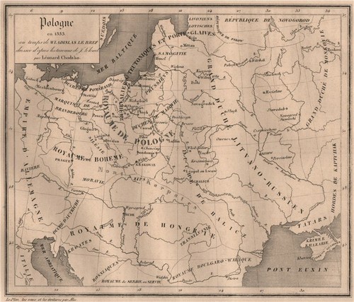 Mapa Polski w 1333 1836 stary antyczny plan vintage wykres | eBay