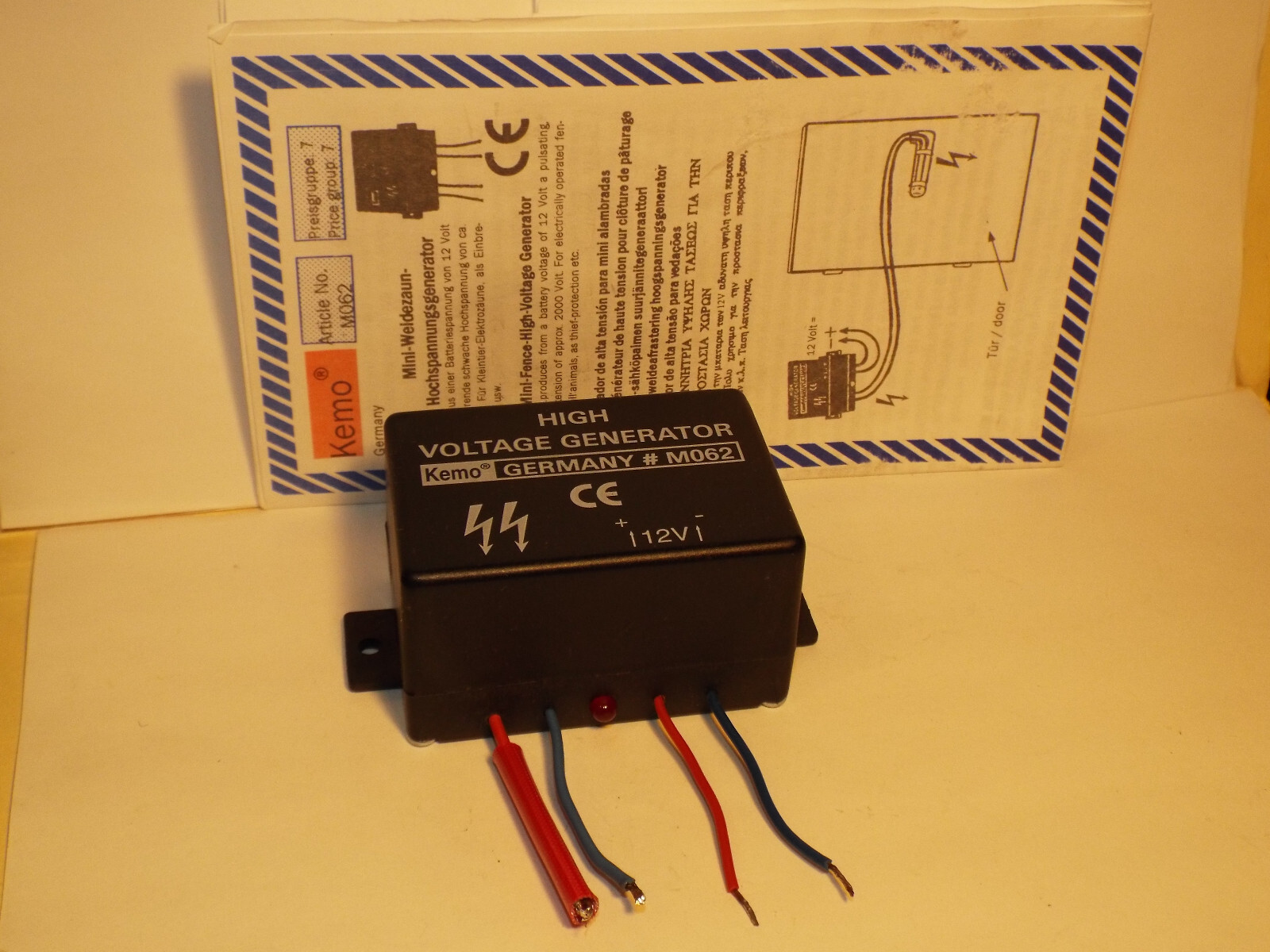 KEMO M062 Small Animal Electric Fence Generator High 2000 Volt pulse ...