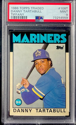 1986 Topps Traded Tiffany DANNY TARTABULL RC #108T PSA 9 (MINT) Rookie ...