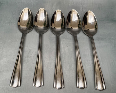 Hampton Silversmiths ELANA Set 5 Oval Soup Spoons Stainless | eBay