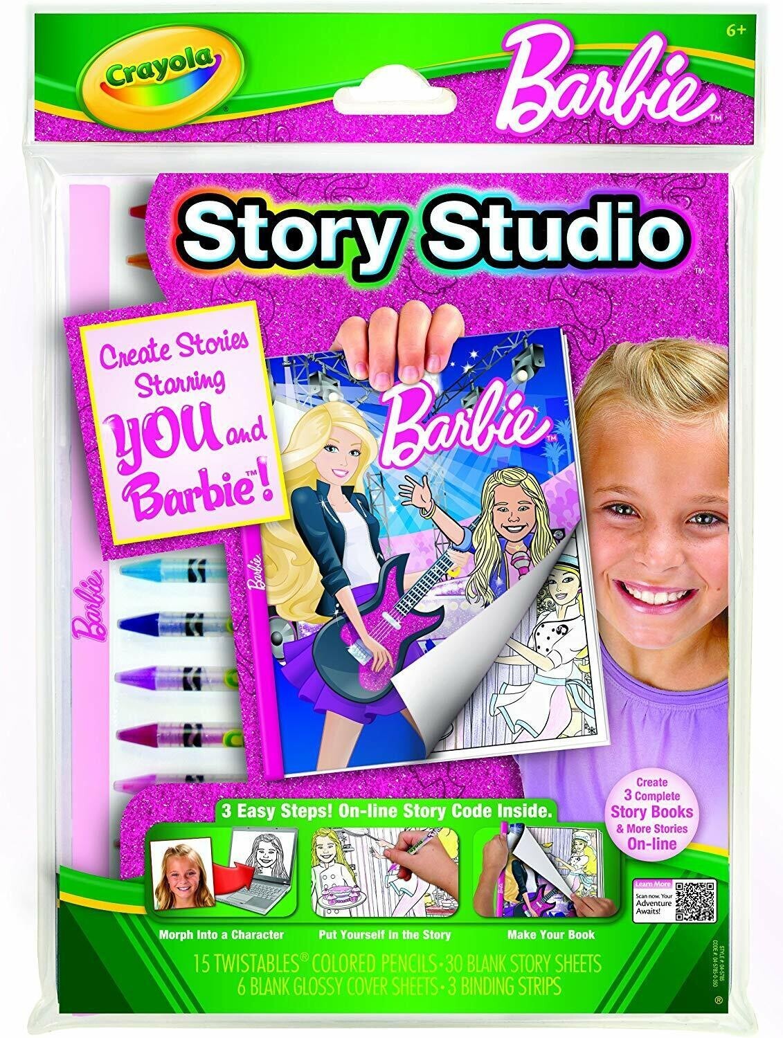 NEW SEALED~Crayola Story Studio Barbie Book Creation Kit - Pencils ...