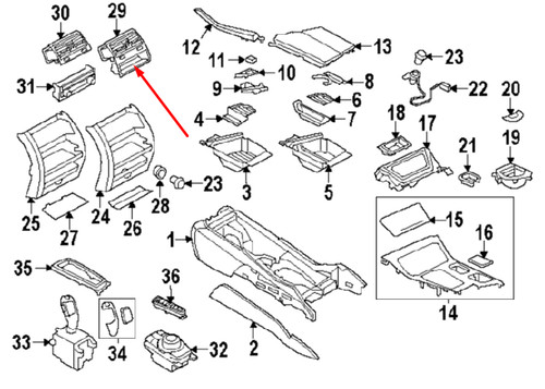 NEW BMW 5 F10 CENTER CONSOLE REAR AIR VENT 64229172344 9172344 OEM | eBay