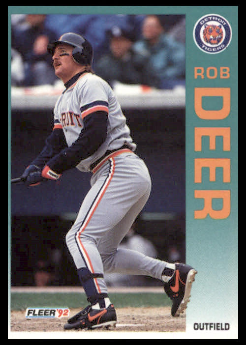 1992 Fleer #132 Rob Deer Detroit Tigers Baseball Card | eBay