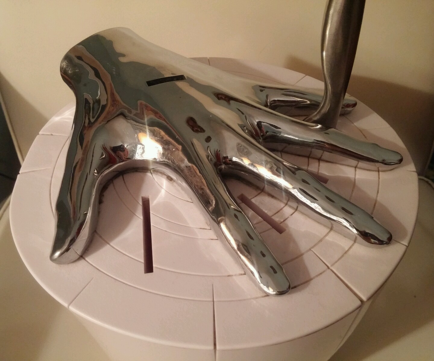 Italian Raffaele Iannello hand Knife block white block log knives ...