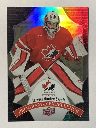 2016 UD Team Canada Juniors POE Gold Rainbow SAMUEL MONTEMBEAULT ...