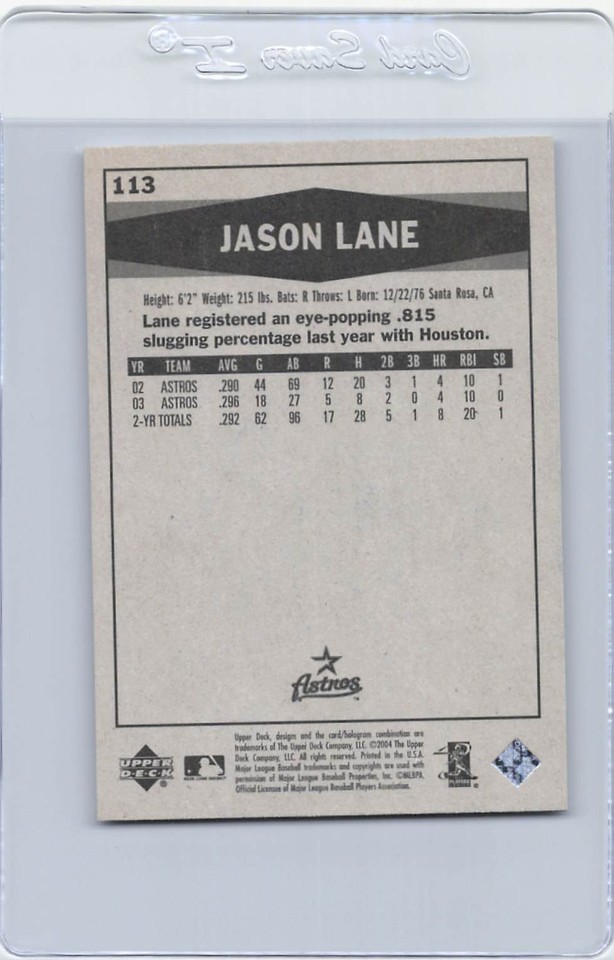 2004 UD Vintage #113 Jason Lane Astros Signed Auto *J2477 | eBay