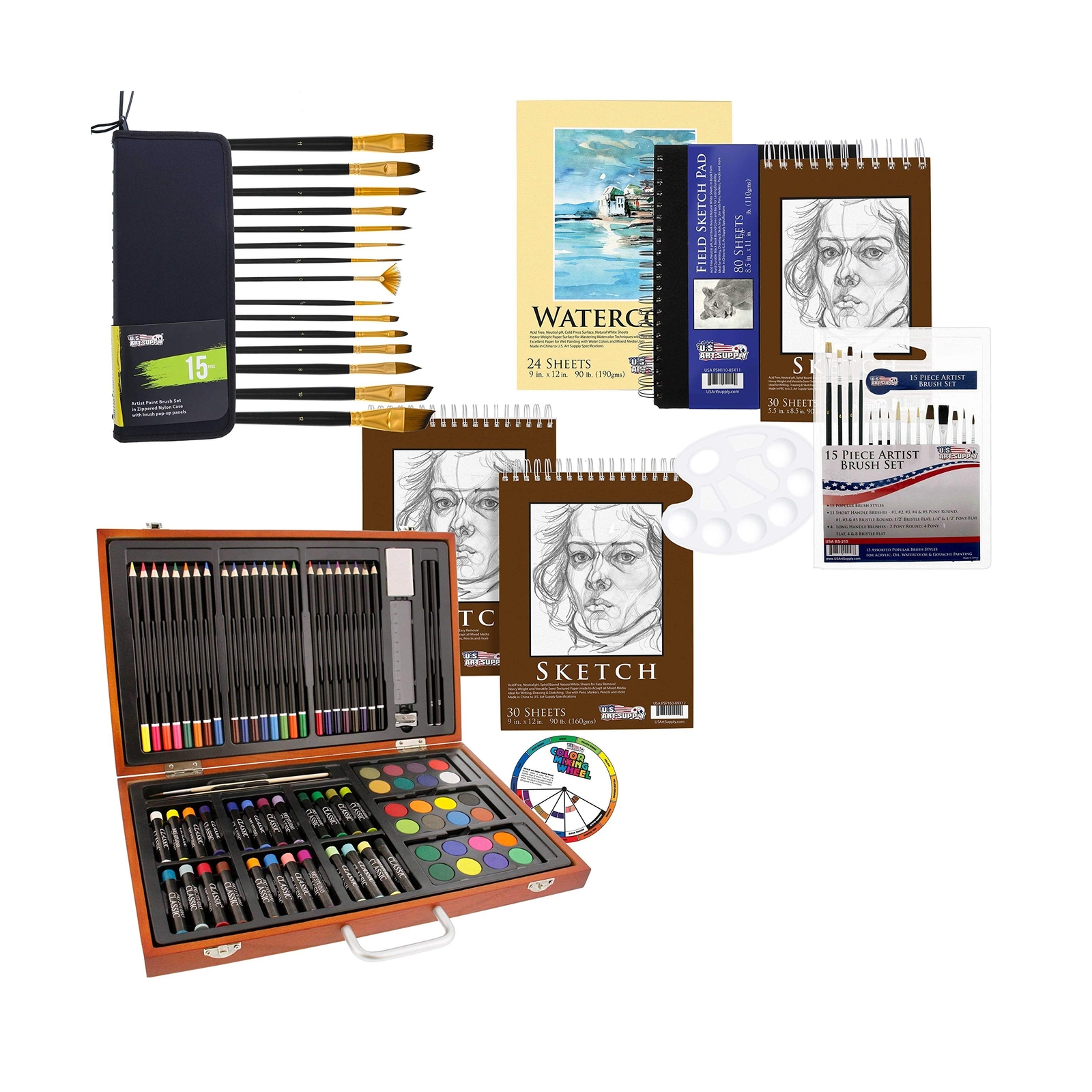 U.S. Art Supply 82 Piece Deluxe Art Creativity Set Bundle with 20 Piece ...