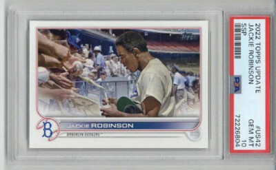 2022 TOPPS UPDATE #US342 JACKIE ROBINSON CARD DODGERS PSA 10 SSP LOW ...