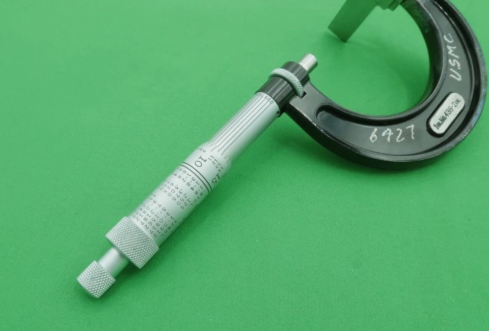 Starrett 436 Micrometer 1-2" Custom Flat Anvil 3" Length .0001" | eBay