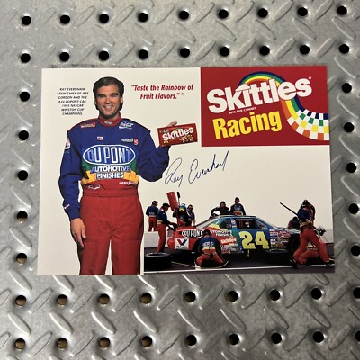 RAY EVERNHAM SIGNED HERO CARD IROC NASCAR SKITTLES RACING 1995 CREW ...