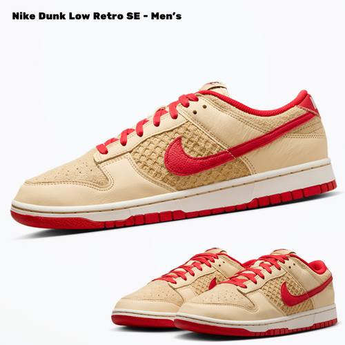 Nike Dunk Low Retro SE Shoes Pale Vanilla University Red HJ9100-294 Men ...