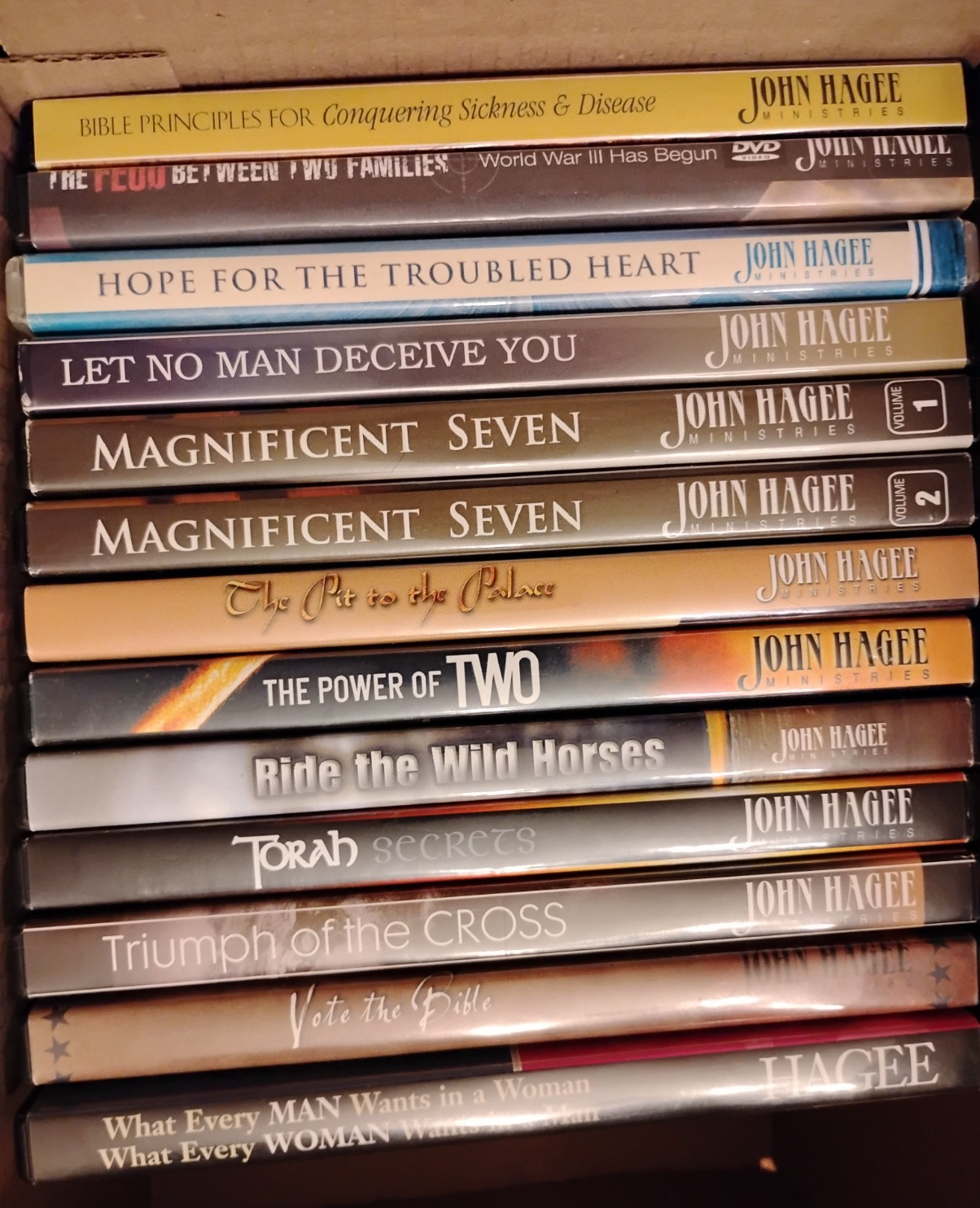 Lot of 13 John Hagee Ministries DVDs, The Power of Two, Torah Secrets ...