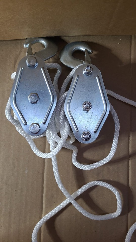 Rope Hoist Pulley System,3/8 Rope Pulley Hoist with 5:1 Lifting Power ...