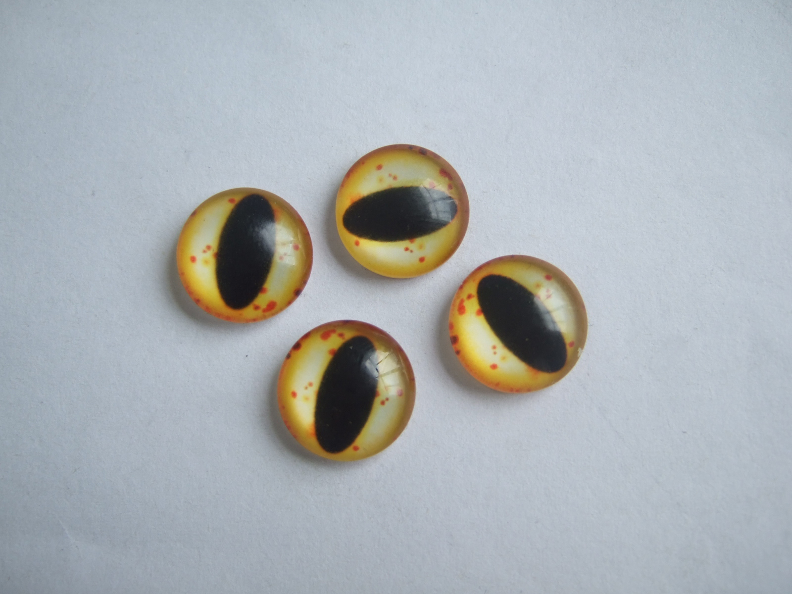 20pcs 12mm Round Dragon Eyes Glass Cameo Cabochons Jewellery Craft ...