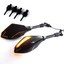 Motorcycle Indicator Rearview Side Mirrors & Integrated Amber LED Turn ...