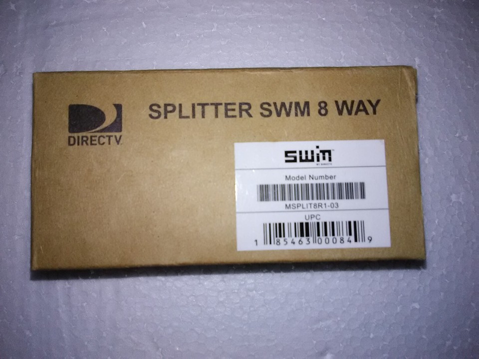 ORIGINAL Direc tv MSPLIT8R1-03 8-Way SWM Splitter, Green SWiM, New in ...