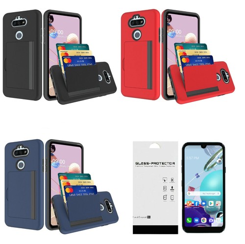 For LG Phoenix 5 / Risio 4 / K8X Card Holder Case Phone Cover ...