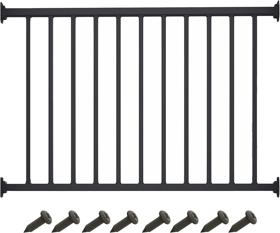 Metal Guard Rail Kit with Balusters and Brackets for Deck Porch Outdoor ...