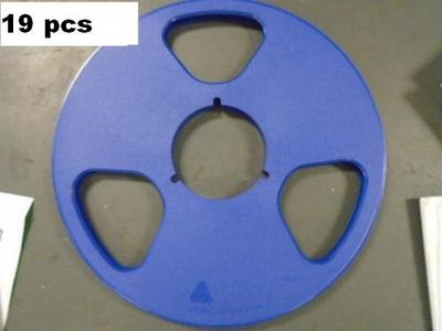 19 X NEW BLUE NAB Plastic Take Up Reel Master 1/4" 10.5" No Flange ...