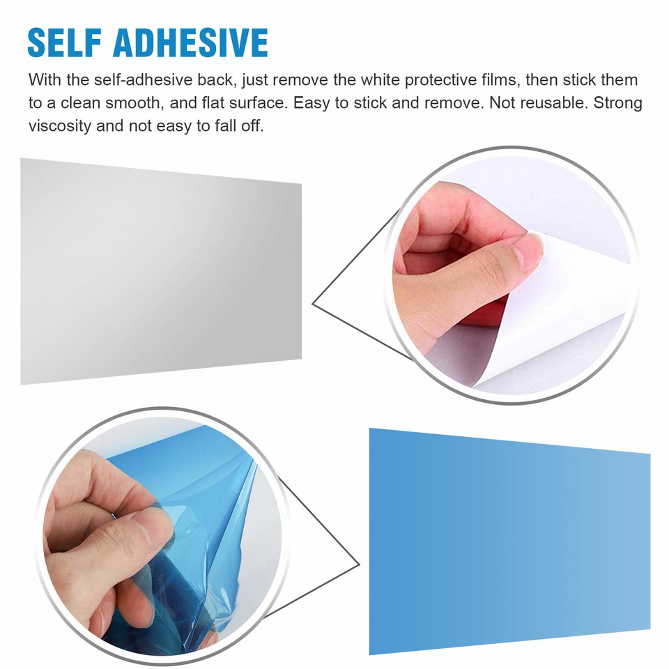 50x100cm Self Adhesive Mirror Reflective Wall Sticker Film Paper ...