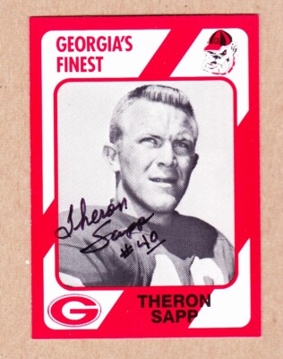 Theron Sapp signed 1989 Collegiate Collection FB card #76-Georgia ...