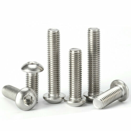 5mm / M5 x 0.8 – Stainless Steel BUTTON HEAD Socket Cap Screws ISO 7380 ...