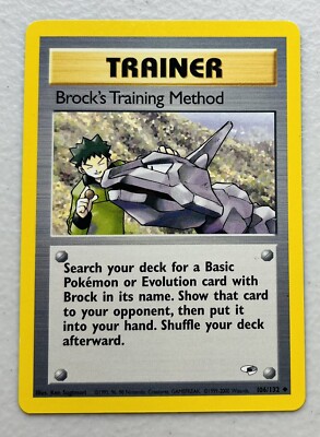 Trainer Brock’s Training Method 106/132 Gym Heroes Pokemon Card | eBay