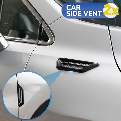 Pair Car Air Flow Hood Fender Side Mesh Vent Sticker Decoration ...