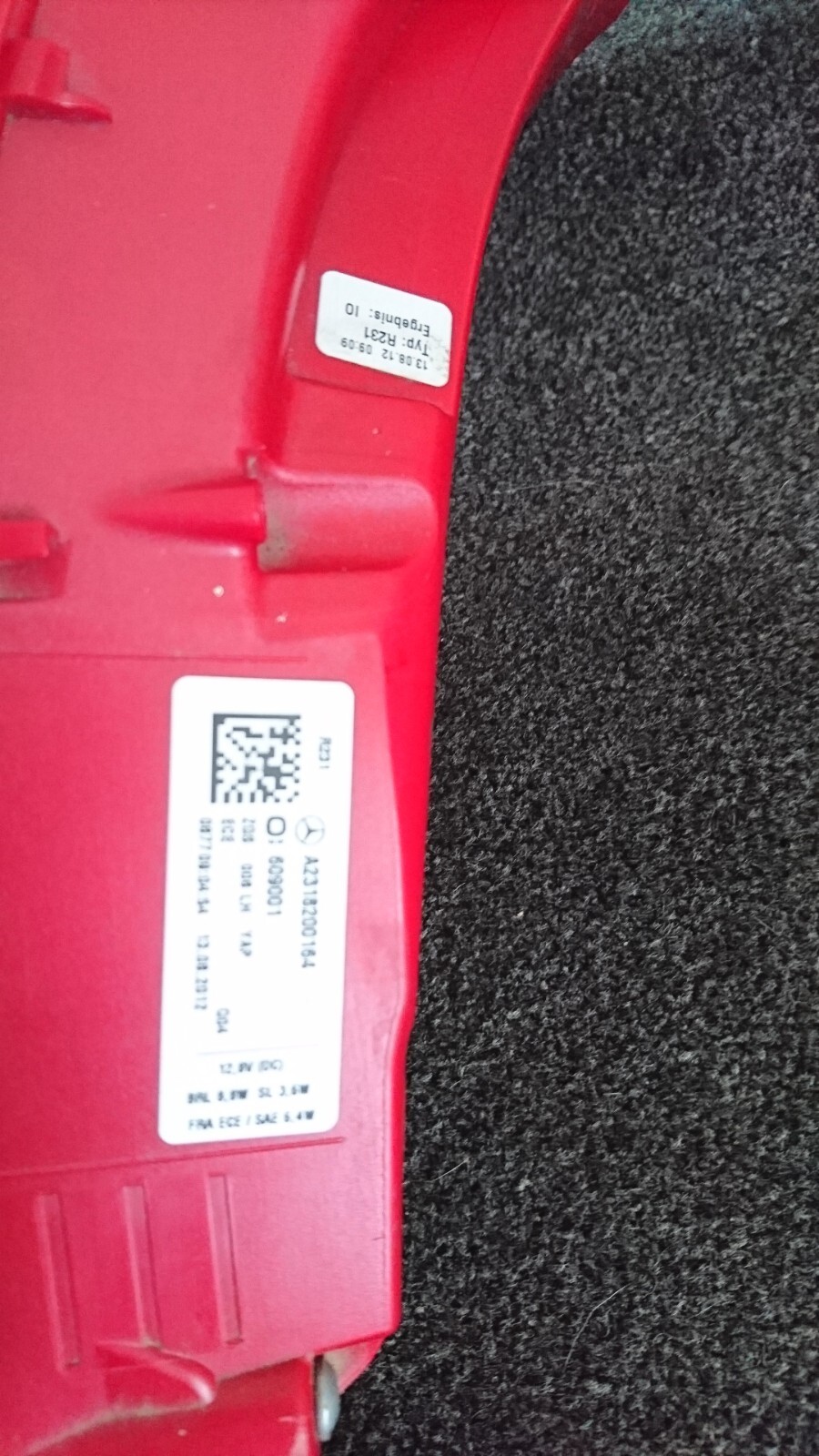 2012 Mercedes sl350 r231 rear left light unit ( 1 indicator Led out) | eBay