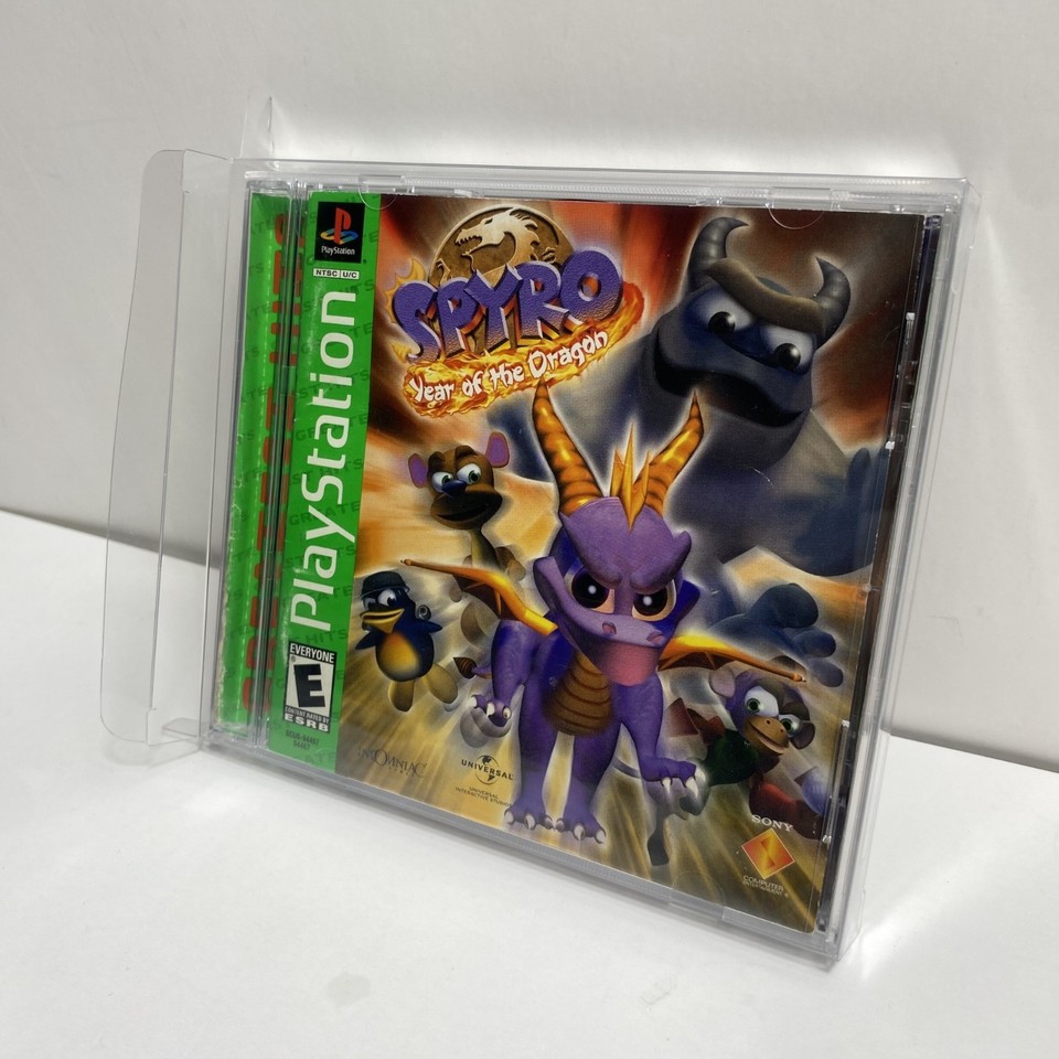 PlayStation 1 PS1/ Sega Dreamcast Clear Game Box Protector Case *Multi ...