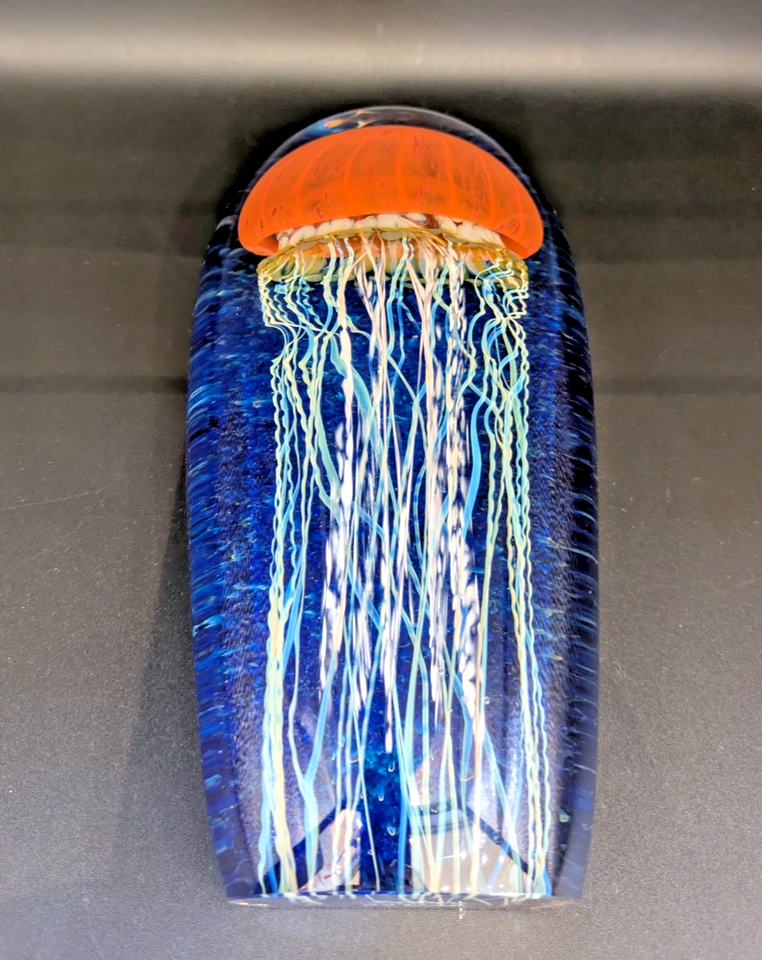 7" Orange Satava Jellyfish Seascape - Signed and Dated | eBay