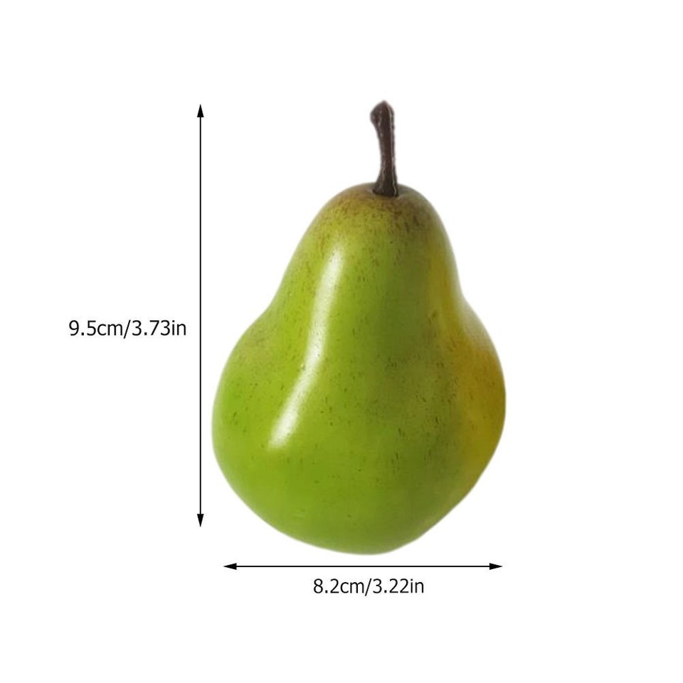 4 Pcs Simulation Pear Fruit Model Decorative Photography Props Cyan ...
