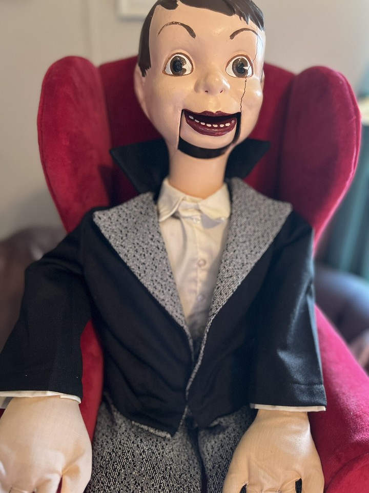 ANTIQUE 30S ERA MAC RARE Composition & cloth Ventriloquist doll MUST ...