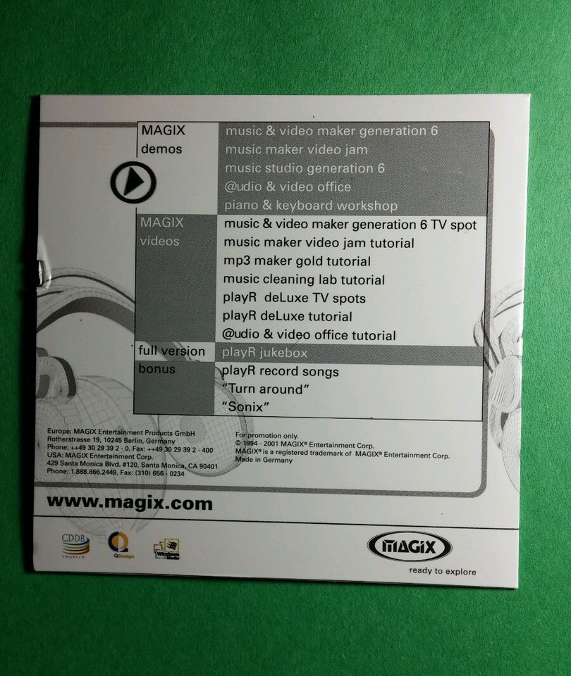 CREATIVE ENTERTAINMENT MAGIX PLAYR JUKEBOX VIDEOS SAMPLER MUSIC CD | eBay