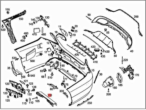 Genuine MERCEDES W205 C-CLASS W205 Basic carrier for bumper 2058850265 ...