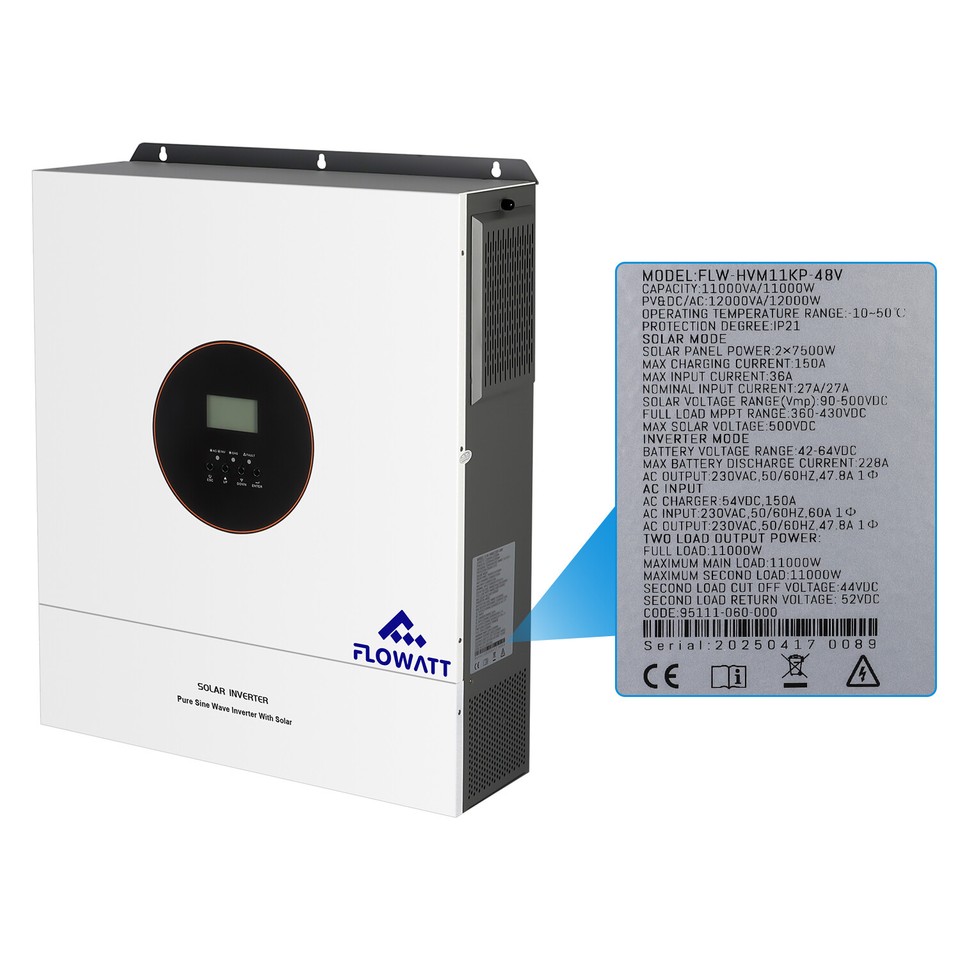 11000W 48V Solar Hybrid Inverter 120A Dual Input MPPT Solar Controller ...