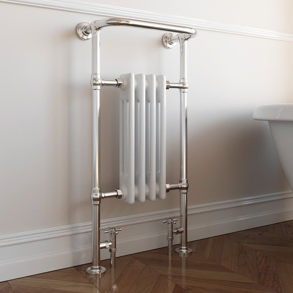 Traditional Heated Towel Rail Radiator Victorian Column Bathroom Rack ...