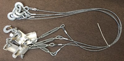 Military Surplus Hold Down Assembly 4 cables with clamps NSN 5410-00 ...