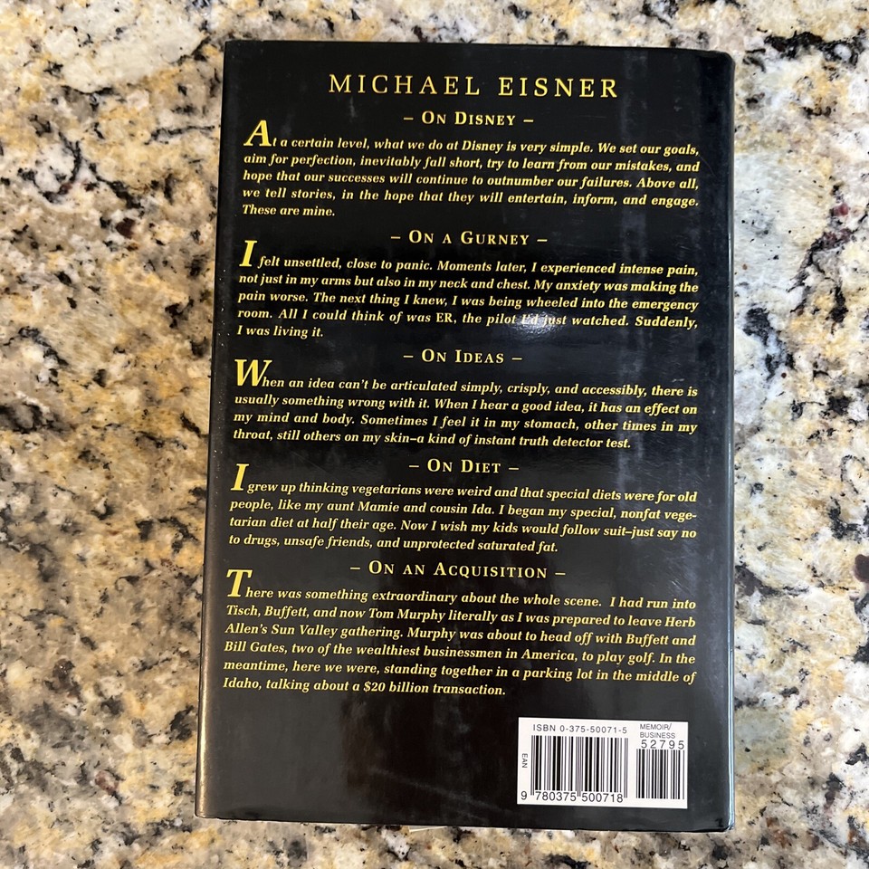Michael Eisner Work in Progress Risking Failure, Surviving Success Tony ...