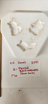 dona's molds ceramic Panda Bear Magnets(pour solid) refigerator magnets | eBay