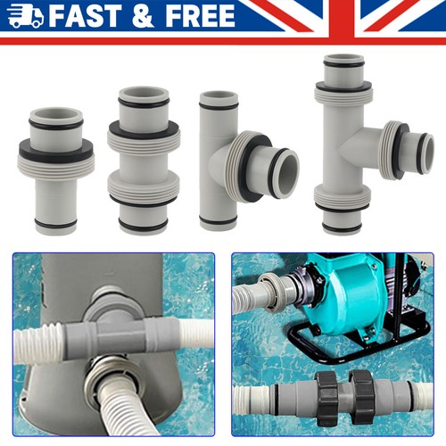 Swimming Pool T-Joint/Straight Filter Pump Hose Connector Fit for Intex ...