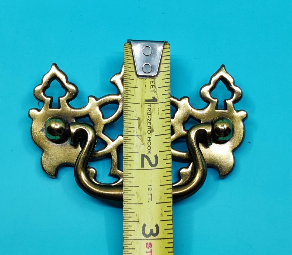 39 KEELER DRAWER PULLS 8310 KBC1 & KBC2 BRASS CO BAT WING DROP BAIL ...