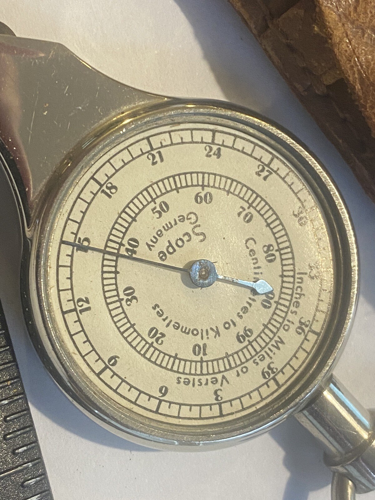 VINTAGE OPISOMETER? DOUBLE SIDED MAP MEASURING TOOL GAUGE DEVICE MADE ...