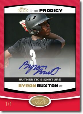 BYRON BUXTON 2012 Rize Autograph Rookie RED BLANK BACK Auto PRODIGY RC ...
